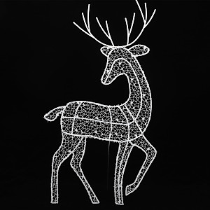 3pcs Christmas Reindeers Lighted Christmas Deer Family Set Light up Reindeer Yard Decorations Christmas Deer Family Set Christmas and Holiday Decoration for Yard