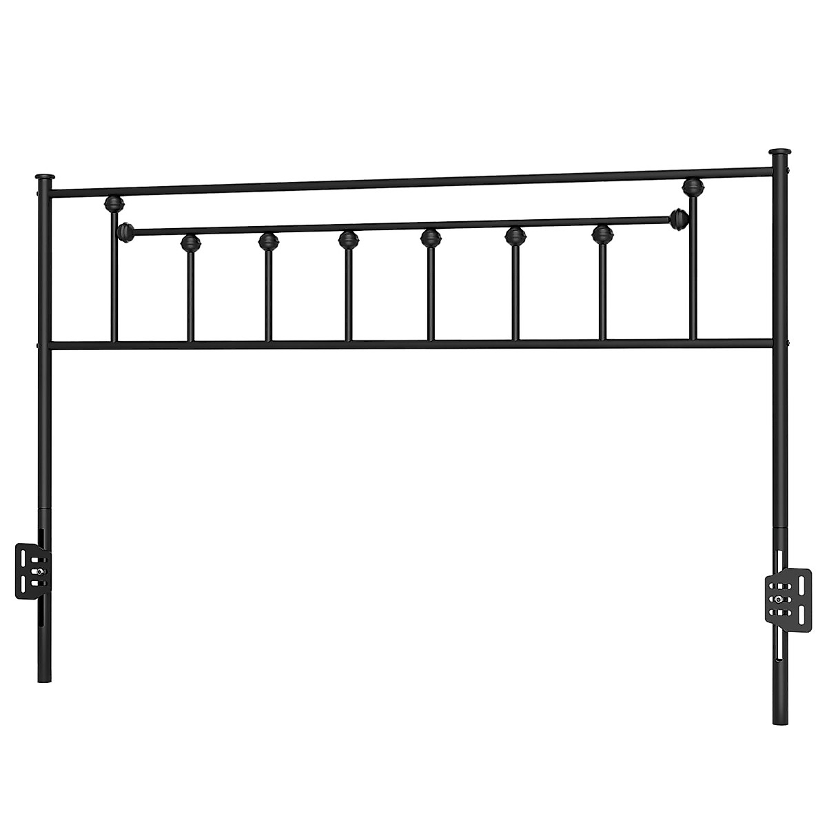 AOVSA Metal Queen Size Headboard, Victorian Farmhouse Style Queen Headboard, Easy Assembly, Steel Queen Headboard Only for Bedroom - Black
