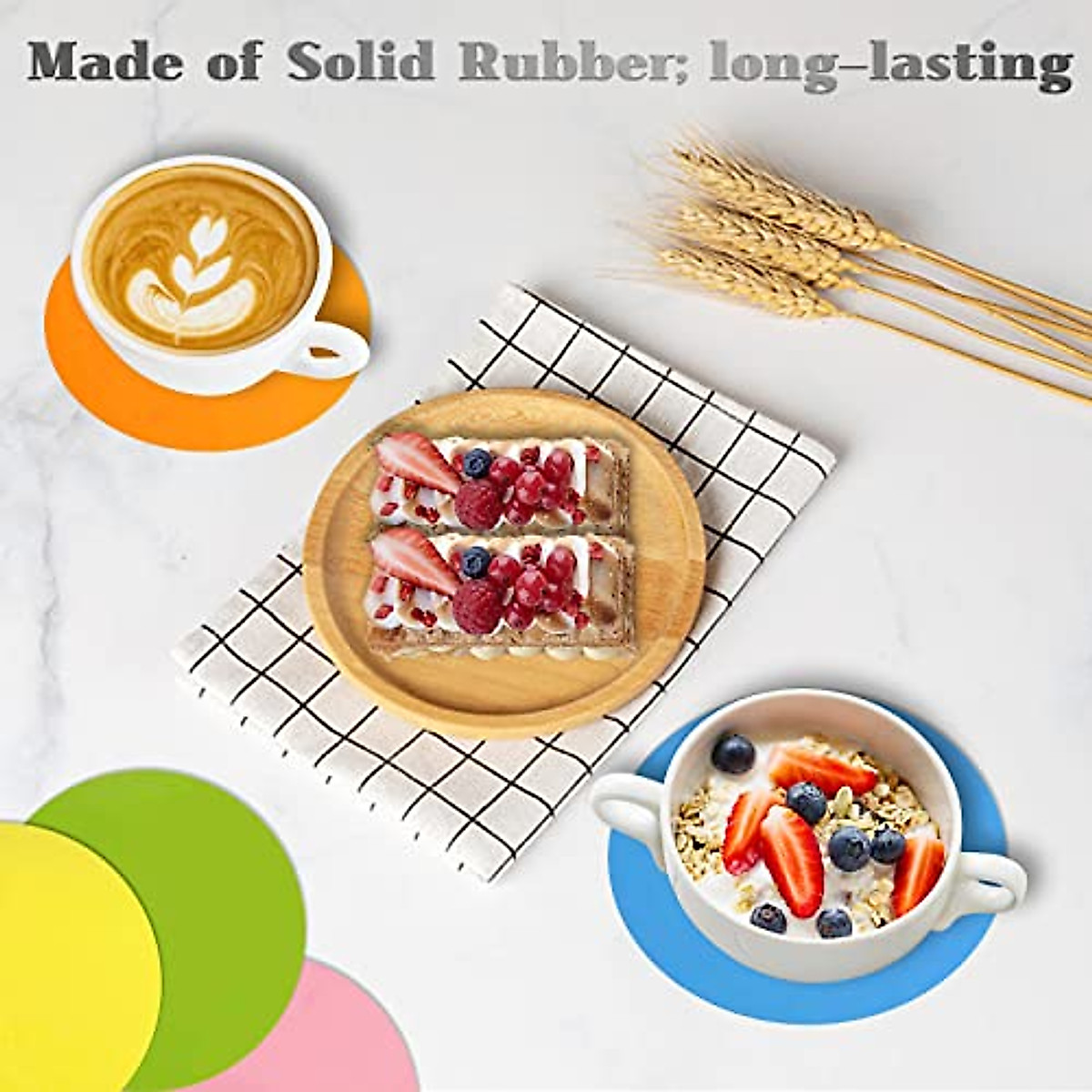 BACUTHY 5 Pack Jar Opener Gripper Pads, Multi-Purpose Rubber Bottle Lid Opener Pads for Seniors Weak Hands, Heat Insulation Kitchen Gadgets Coasters Grippers Jar Openers Pads