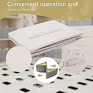 Grisofaa Wardrobe Clothes Organizer for Folded Clothes,Clothing Organizer and Jeans Organizer for Closet Use to Jeans Pants T-Shirts Leggings Built-in PP Board(Beige-2PCS)