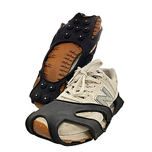 THUNDERBAY Ice Cleats Traction Snow Grips for Boots Shoes Women Men Kids Anti Slip for Hiking Fishing Walking Climbing Mountaineering (Medium-6 Spikes)