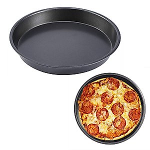 Yosoo 8 inch Carbon Steel Non-stick Round Pizza Pan,Microwave Oven Baking Dishes Pans