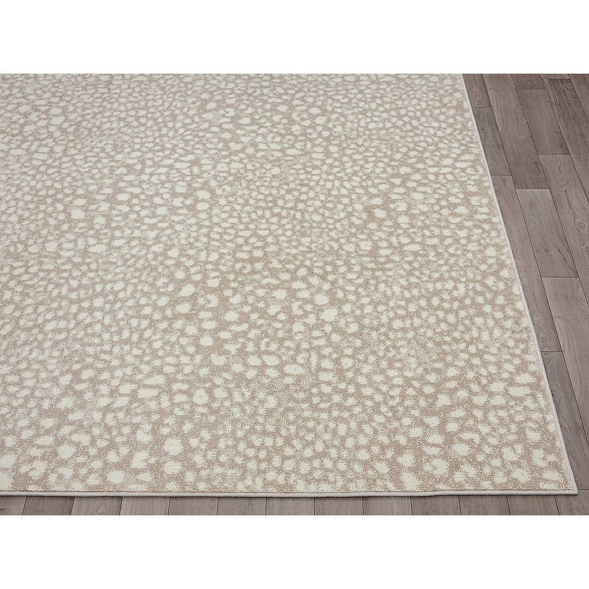 Abani Beige Cheetah Print Area Rug Rugs, Arto Collection - Contemporary Durable Accent Rug (2'x3')