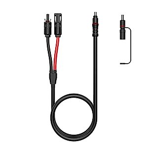 SolarEnz Solar Connector to DC8mm Adapter Cable Perfectly Solar Connector Solar Generator Portable Power Station and Solar Panel 12AWG+14AWG Heavy Duty Wire