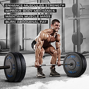 Yes4All 2 Inch Bumper Plate - Olympic Rubber Weight Plate for Weightlifting and Strength Training - Durable Rubber with Steel Hub - 45LB - Pair