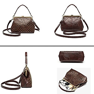 Abuyall Crossbody Tote Bag for Women Pu Leather Purse Handbag