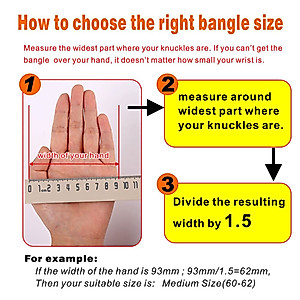 LIU'S TUNG Jade Bangle Bracelet for Women Girls Classcial Retro Chinese Style Natural Green Agate Bangle (Green, Medium Size (60-62mm))