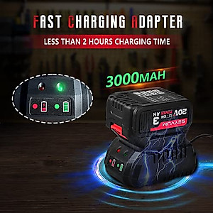 SEYVUM Impact Wrench,1/2" Impact Gun, Power Impact Driver Max Torque 320 Ft-lbs (430N.m), Cordless Impact Wrench with 20V Brushless Motor, 3.0Ah Li-ion Battery with Fast Charger, 4 Pcs Impact Sockets