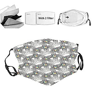 Abstract Fashion Face mask,Abstract Pattern Stylized Dots Polkadots Simple Classic,Dust Washable Reusable Filter and Reusable Mouth Warm Windproof polyester Face for women men,Black and White