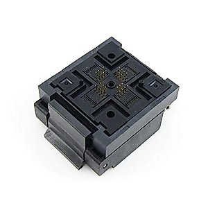 QFN28 Clamshell Programming Adapter Socket/Burning Socket/IC Test Socket QFN-28(36) B-0.5-02, 28-Pin, 0.5mm Pitch, IC Test Burn-in Socket, Applied to QFN28, MLP28, MLF28 Packages.