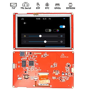 Ferwooh 7.0" NX8048P070 Nextion Intelligent HMI USART UART Serial TFT LCD Display Module Resistive Touch Screen Pannel Resistive LCD Touchscreen (NX8048P070-011R)