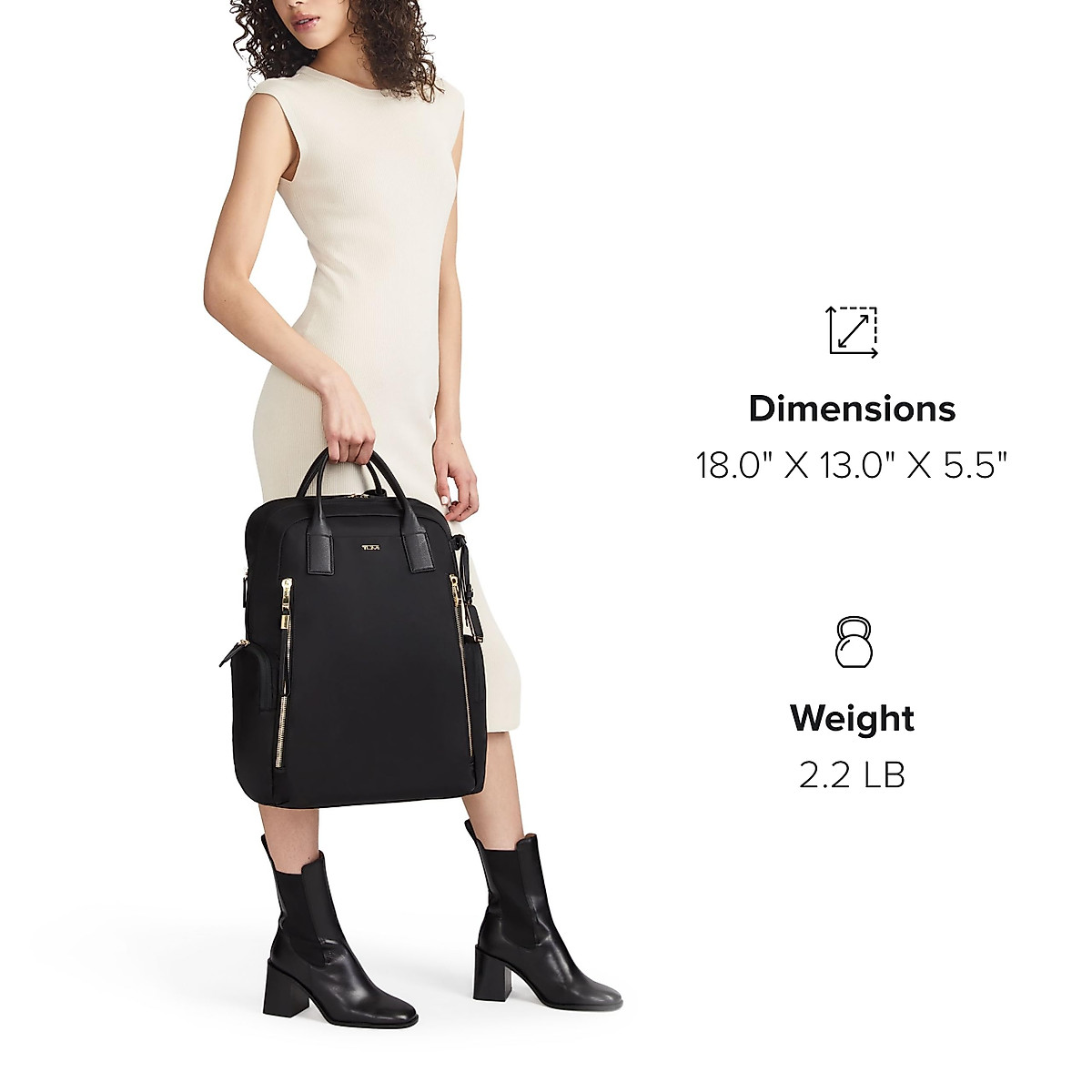 TUMI Voyageur Atlanta Backpack - Black/Gold