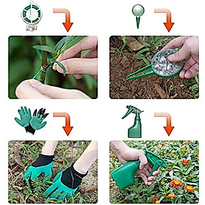 LANNIU Garden Tool Set, 27 Piece Stainless Steel Heavy Duty Gardening Tool Set, Gardening Tools for Women/Grandparents/Parents