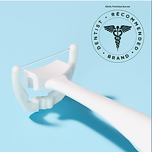 REACH Ultraclean Access Flosser Starter Kit, Unflavored, Plaque Remover for Teeth, for Hard to Reach Areas, Oral Care, PFAS Free, 1 Replaceable Flosser & 8 Refill Heads, 1 Pack