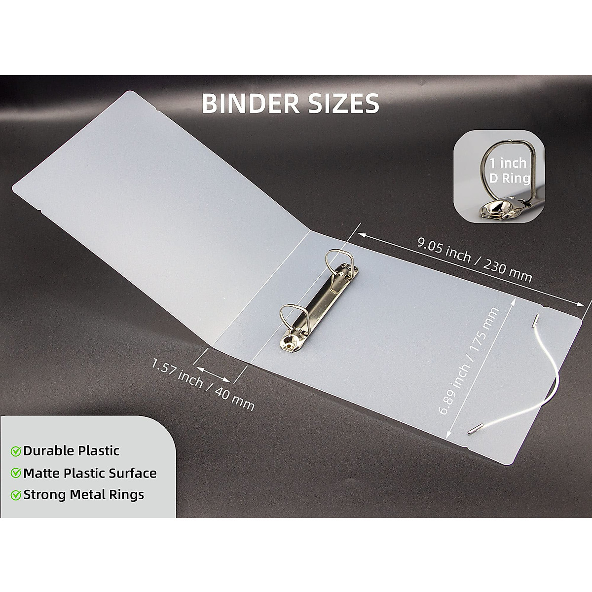 NEGLEX Cookie Stencil Storage Binder, Stamp & Die Cut Storage Binder with 50 Clear Sheet Protectors Holds 6"x6" Size - Clear Binder with D-rings for Scrapbooking Die-Cuts, Embossing Folders Organizer