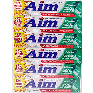 Aim Toothpaste 6 oz Tube (pack of 6) Fresh Mint gel