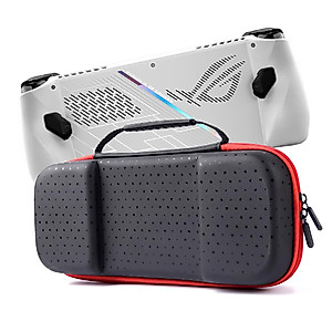 Carrying Case Bag for Asus ROG Ally with [2 Pack] Screen Protector for Asus ROG Ally (2023) RC71L 7 inch - Black