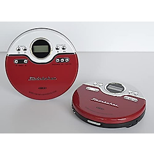 Studebaker SB3703RB Retro Joggable Personal CD Player with FM Radio - Red/Black