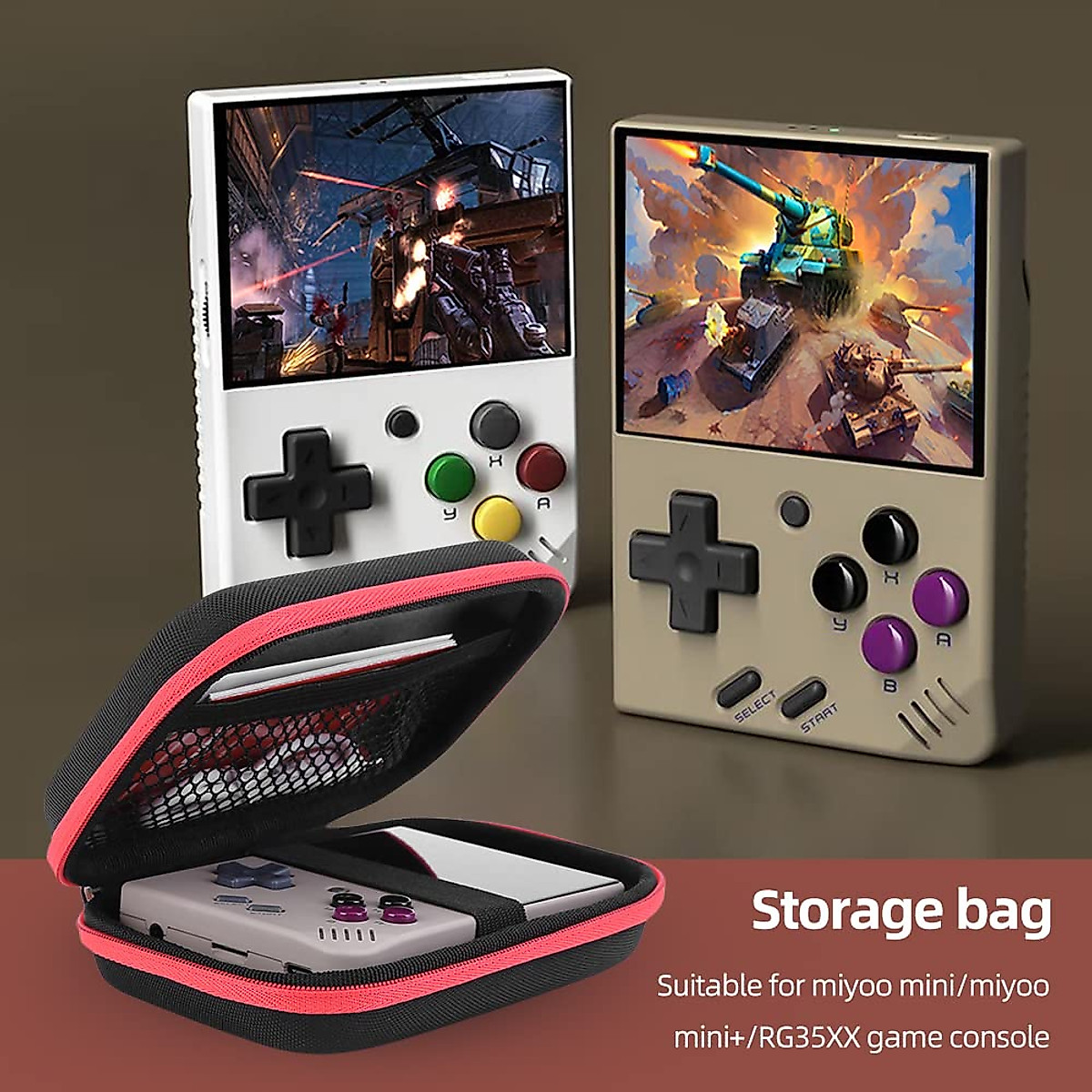sikiwind Miyoo Mini Plus,Retro Handheld Game Console with 64G TF Card,3.5-inch Portable Rechargeable Open Source Video Game Console Emulator with Storage Case,Support 10000+Games,WiFi.