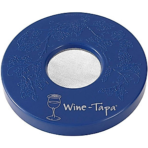 Wine Tapa Drinking Glass Covers-Keep Bugs Away from Wine Glasses Outdoors - Use as Cover for Coffee Mugs, Soda Cans, and Drinking Glasses, Set of 4 No Spill Drink Covers (Cheers)