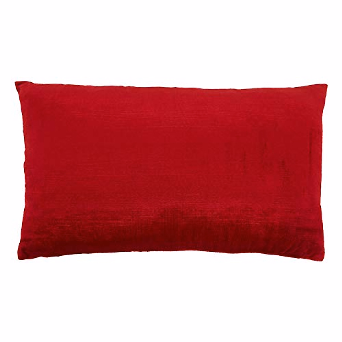 SARO LIFESTYLE Christmas Collection Beaded Joy Throw Pillow with Poly Filling, 12" x 20", Red, 9053.R1220BP