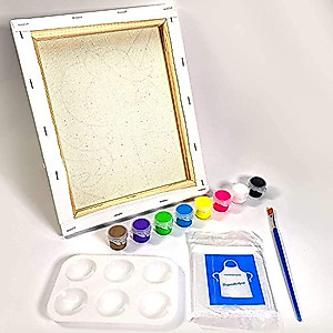 Indigo Art Studio Pre Drawn Canvas Paint Kit for Adults Kids | Stenciled With Marker | Art Activity | Afro Queen Retro | DIY Birthday Gift & Sip and Paint With Twist Party Queen #5 (8x10 Inches)