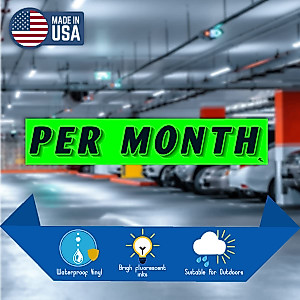 VERSA-TAGS 7.5" Black/Green Vinyl Number Decals 11 Dozen Set Windshield Pricing & 1 Pack of Each of Extra Clean, Financing Available, Per Month 14.5" x 2.75" Sticker Windshield Decal Auto Dealership