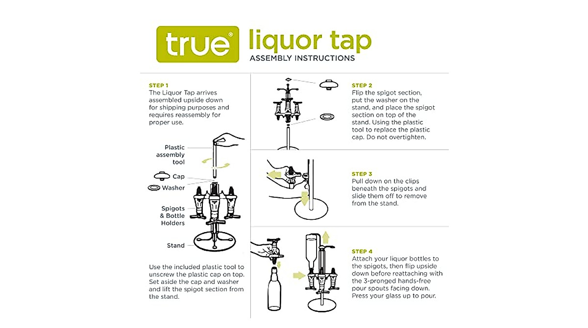 TRUE 4 Bottle Liquor Tap - Must-Have for Home Bars