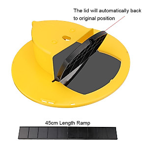 Mouse Rat Trap Bucket Turnover and Slide Barrel Bucket Lid Mouse Rat Trap for Indoor Outdoor Mouse Rat Traps Compatible 5 Gallon Bucket（Without Barrel） (Yellow Mouse Trap 1pc)
