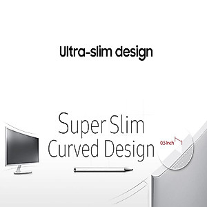 SAMSUNG Curved Monitor for Business Gaming 27" FHD 1920 * 1080 LED Widescreen AMD FreeSync 4ms Response Time 60Hz Refresh Rate Ultra-Slim HDMI DisplayPort Anti-Glare HDMI Cable (27inch) (27inch)