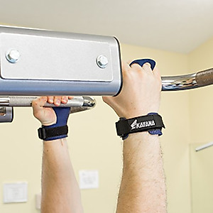 KAYANA 2 Hole Leather Gymnastics Hand Grips - Palm Protection and Wrist Support for Cross Training, Kettlebells, Pull ups, Weightlifting, Chin ups, Workout, & Exercise (Pink, Small)