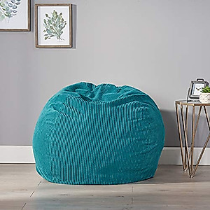 Christopher Knight Home Samantha 3 Foot Beanbag, Dark Teal