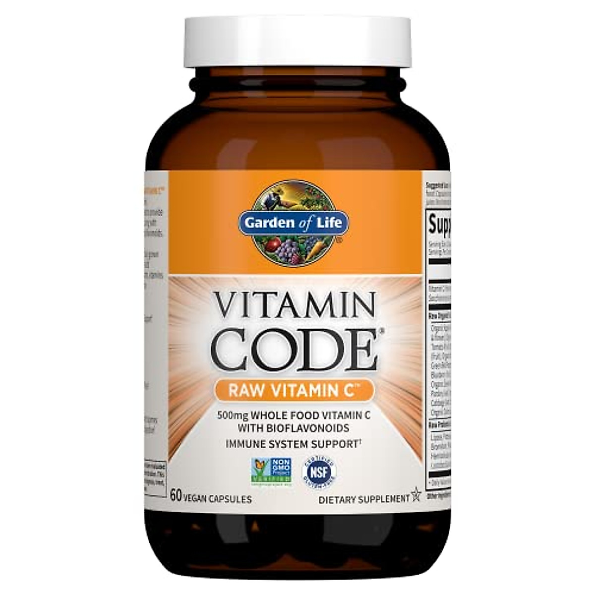 Garden of Life Vitamin Code Raw Vitamin C 60 Capsules