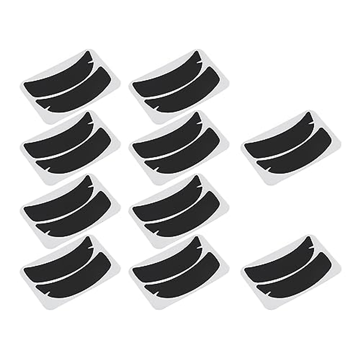 Eyelash Extension Patches, Notch Eyelash Extension Under Eye Gel Pads 10 Pairs Soft for Salon (Black)