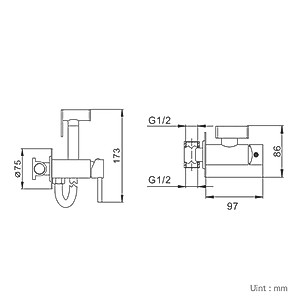 MINJING Cloth Diaper, Bidet Faucets Brass Bathroom Ass Shower Sprayer, Toilet Bidet Mixer Bidet Hygienic Shower, Hot and Cold Anal Cleaner Faucet