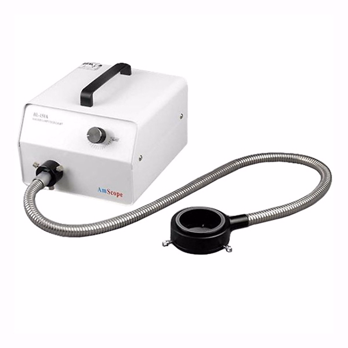 AmScope HL150-AR Microscope Halogen Fiber Optic Ring Illuminator 150W