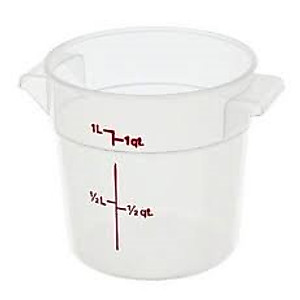 Cambro RFS1PP190 Round Storage Container 1 Qt., 6 Pack