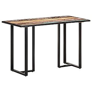 AJSEOYBS Large Dining Table,Industrial Rustic Kitchen Dining Room Table, Dinner Table for Kitchen, Living Room,Dining Table 47.2" Solid Reclaimed Wood