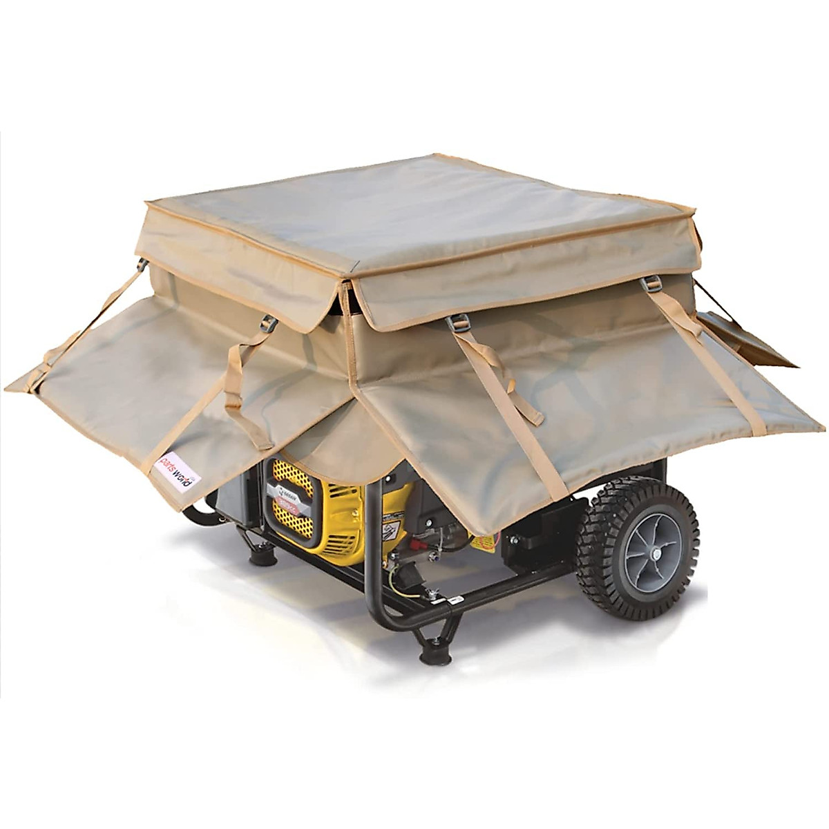 Parts World USA Rain Shelter Enclosure for Portable Generator Tent Running Cover to Run in Rain Storm Snow Sun Heavy Duty Generator Shed for 3500w-12000w Generators