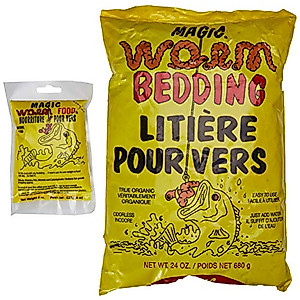 Magic Bait 1000 Worm Farm with Bedding and Food Storage Box, Yellow