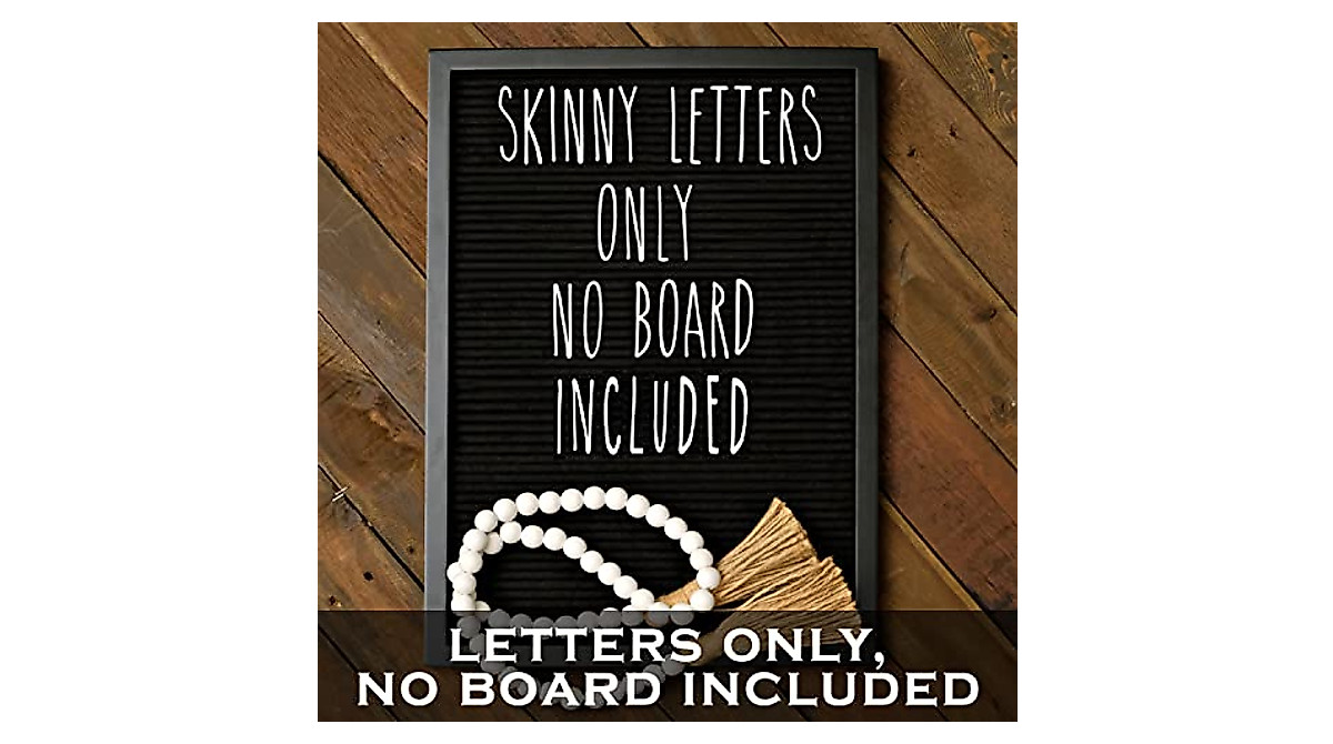 Skinny Letterboard Letters - Rae Dunn Inspired Font, 2 Inch