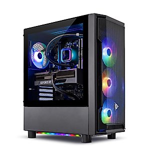 Skytech Gaming Shadow Gaming PC, Intel i7 12700F 2.1 GHz, RTX 4060 Ti, 1TB NVME, 16GB DDR4 RAM 3200, 600W Gold PSU Wi-Fi, Win 11 Home, RGB-Keyboard and RGB-Mouse Included