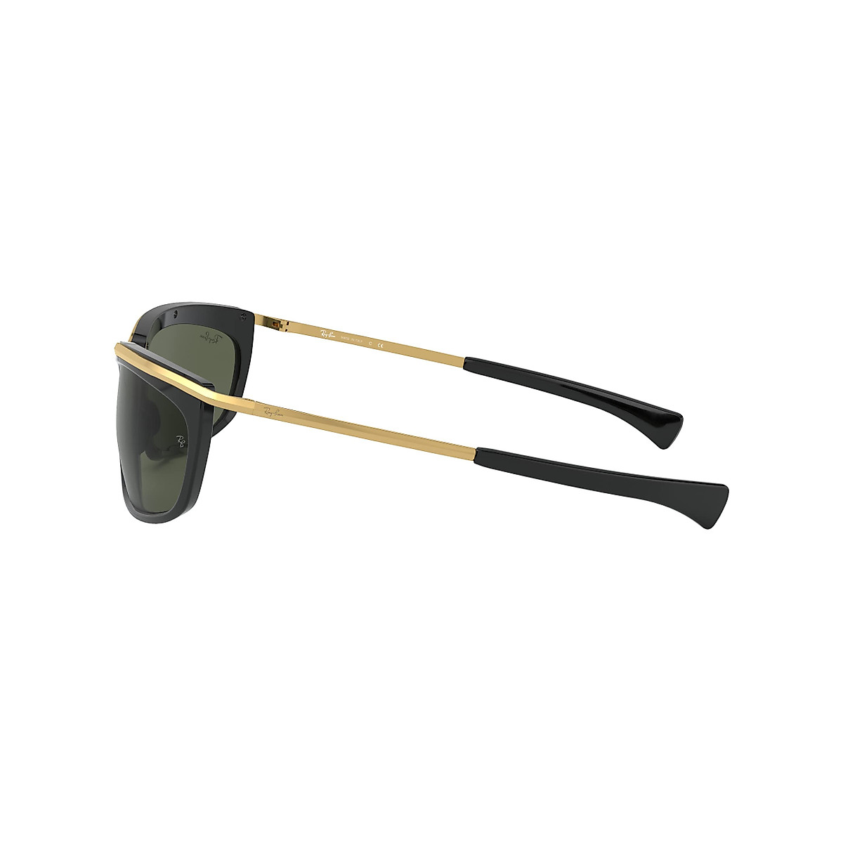 Ray-Ban RB2319 Olympian I Oval Sunglasses, Black/G-15 Green, 62 mm