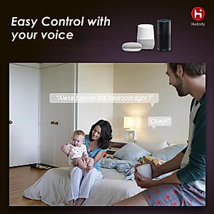 helloify GU10 LED Smart, WiFi Light Bulb Compatible with Alexa Google Home, RGBCW Color Changing, Cool Warm White Light Dimmable, No Hub Required, 40W Equivalent, RGB+2700K-6500K, 2PCS
