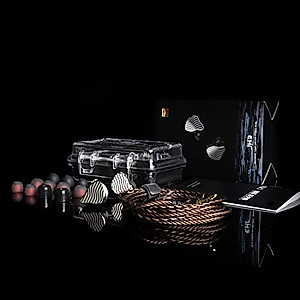 FiiO JadeAudio JH3 Headphone Earphone Wired High Resolution 0.78mm 2pins 1DD+2BA Bass Heavy Compatible with Android, iOS, Windows, Mac for Smartphones/PC/Laptop(Black)