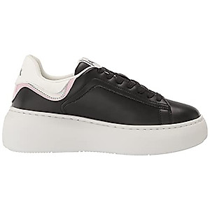 A|X ARMANI EXCHANGE Women's Super Platform Sneakers, Black, 9