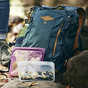 Stasher Silicone Reusable Storage Bag, Snack (Terra Cotta) | Food Meal Prep Storage Container | Lunch, Travel, Makeup, Gym Bag | Freezer, Oven, Microwave, Dishwasher Safe, Leakproof