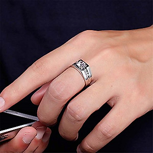 GY JEWELRY 3pc His and Hers Wedding Ring Sets Couples Rings Women's White Gold Filled Cubic Zirconia Wedding Engagement Ring Bridal Sets & Men's Stainless Steel Wedding Band
