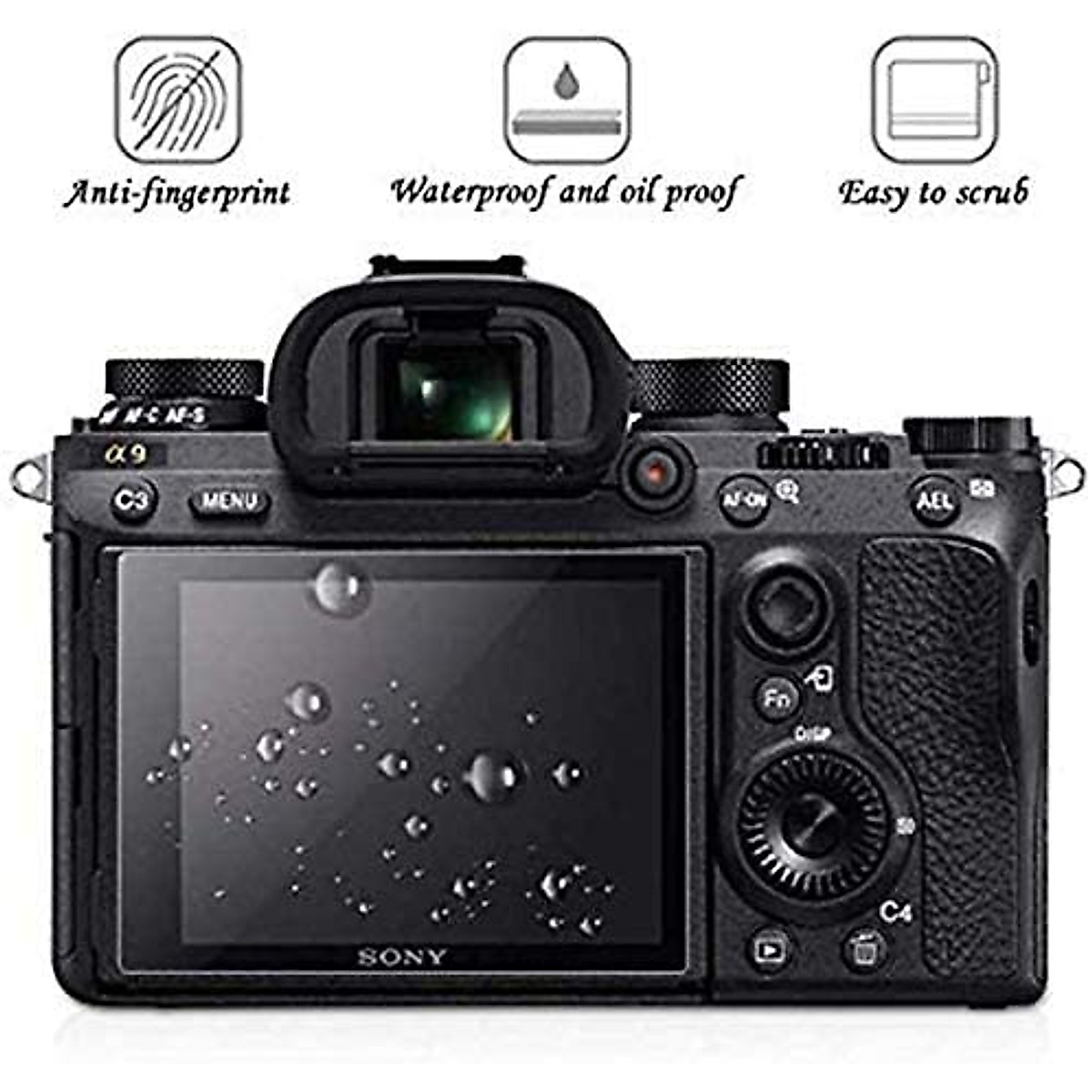 PCTC X-T5 Screen Protector for Fujifilm Fuji X-T5 XT5 Film Cover, 2*Hot Shoe Cap Cover,3 Pack 0.3mm 9H Hardness LCD Tempered Glass Flim Anti- (Scrach Fingerprint Bubble Water)