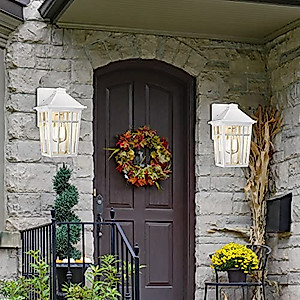 Darkaway Outdoor Sconce Lights Wall Light Fixtures, Front Porch Light Outdoor Wall Anti-Rust Waterproof Aluminum with Glass Exterior Light Fixture for Patio, Yard, Doorway, Garage(1 Pack, White)